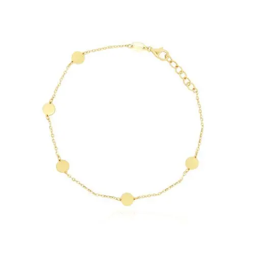 THE LOVERY FINE JEWELRY Golden Disc Chain Bracelet - Yellow Gold