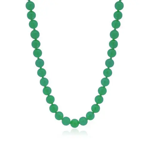 THE LOVERY FINE JEWELRY Knotted Bead Necklace - Green Onyx