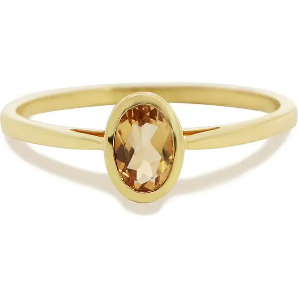 THE LOVERY FINE JEWELRY Oval Bezel Ring - Citrine