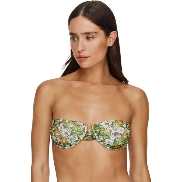 GOTTEX Gardenia Underwire Bandeau Bikini Top - Green