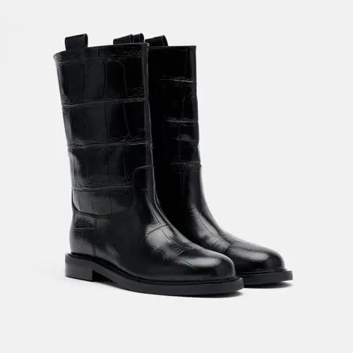 MARC NOLAN Blair Mid-calf Riding Boots - Black