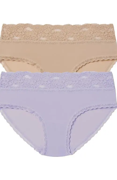 SKARLETT BLUE Goddess Lace Trim Hipster 2-pack - Nylon/ice Purple