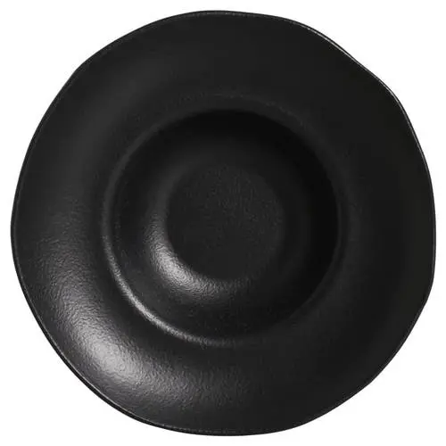 PORTO BRASIL Deep Rim Plate Set Of 4 - Matte Black
