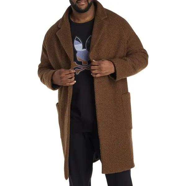TALLIA Big & Tall Teddy Overcoat