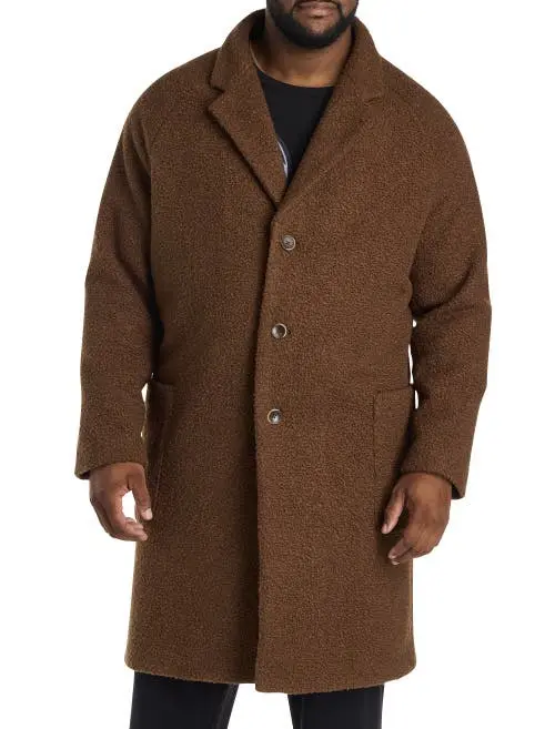TALLIA Big & Tall Teddy Overcoat