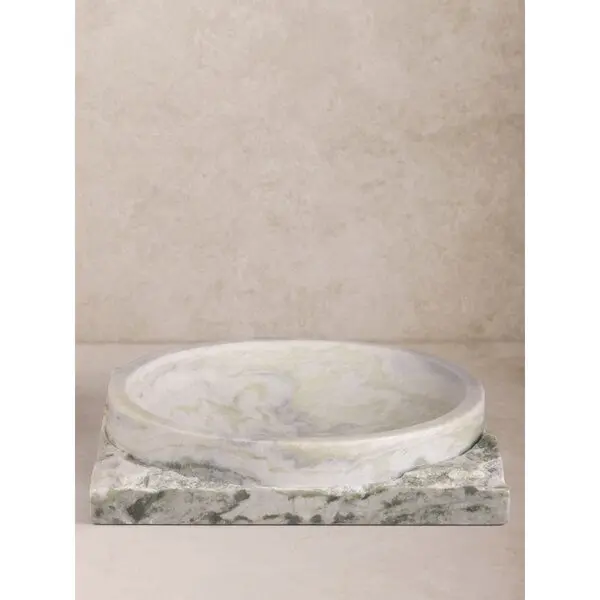 GAURI KOHLI Shayne Onyx Decorative Bowl - Verdant Green Onyx