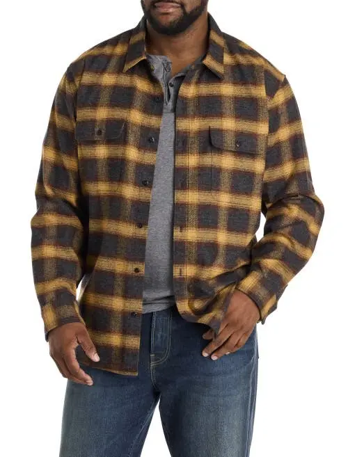 Lucky Brand Big & Tall Plaid Cloud Soft Flannel Sport Shirt