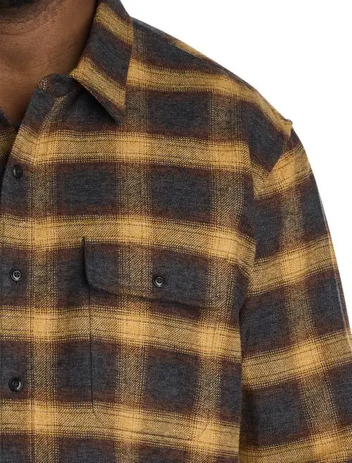 Lucky Brand Big & Tall Plaid Cloud Soft Flannel Sport Shirt