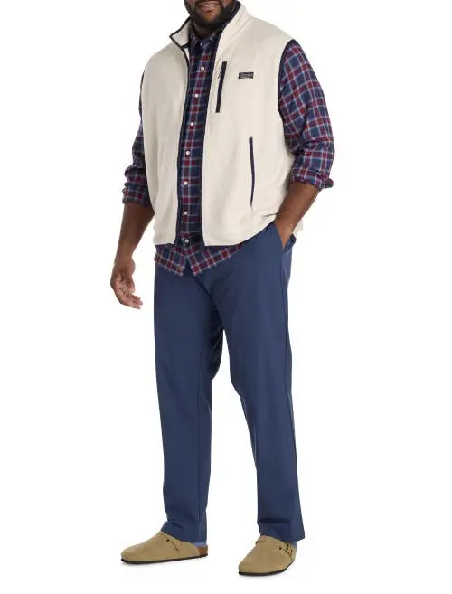 Vineyard Vines Big & Tall Bonfire Fleece Vest - Stone