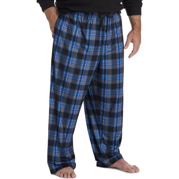 HARBOR BAY BY DXL Big & Tall Winter Wonderland Knit Lounge Pants - Black