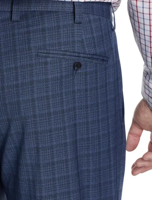 OAK HILL BY DXL Big & Tall Washed Plaid Suit Pants