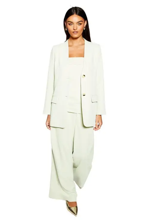 WAREHOUSE Runway Collarless Boxy Blazer