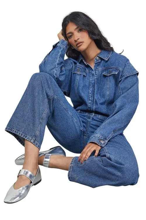 WAREHOUSE Tony Denim Jumpsuit