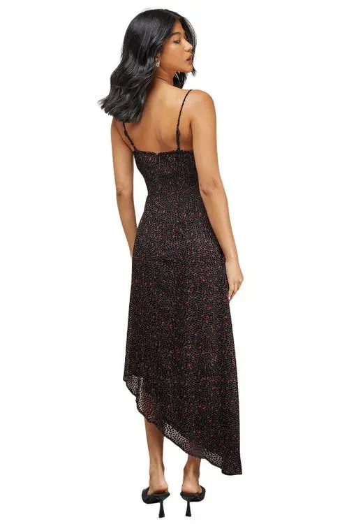 WAREHOUSE Spot Devore Cowl Neck Maxi Dress