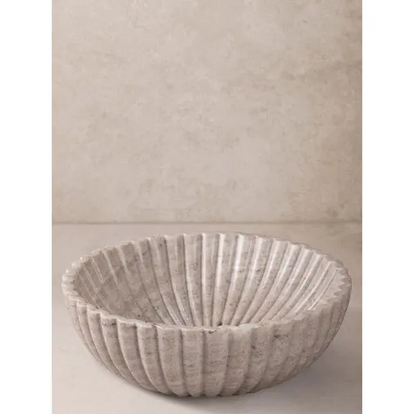 GAURI KOHLI Cairo Marble Bowl - Beige