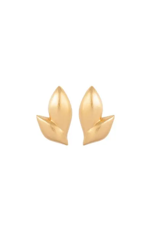 SUSAN CAPLAN 1980s Vintage Monet Earrings - Leaf
