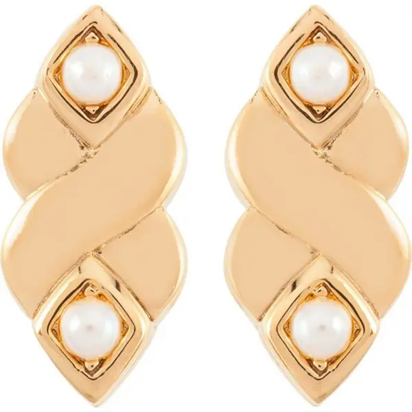 SUSAN CAPLAN 1980s Nina Ricci Faux Pearl Clip-on Earrings - Ninna Ricci