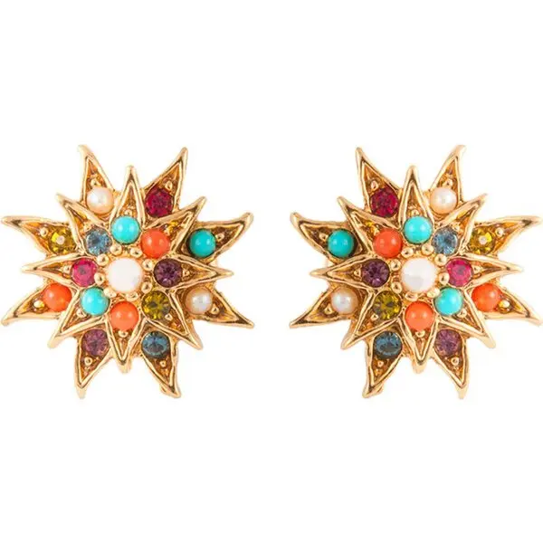 SUSAN CAPLAN 1980s D Orlan Star Clip-on Earrings - D'orlan