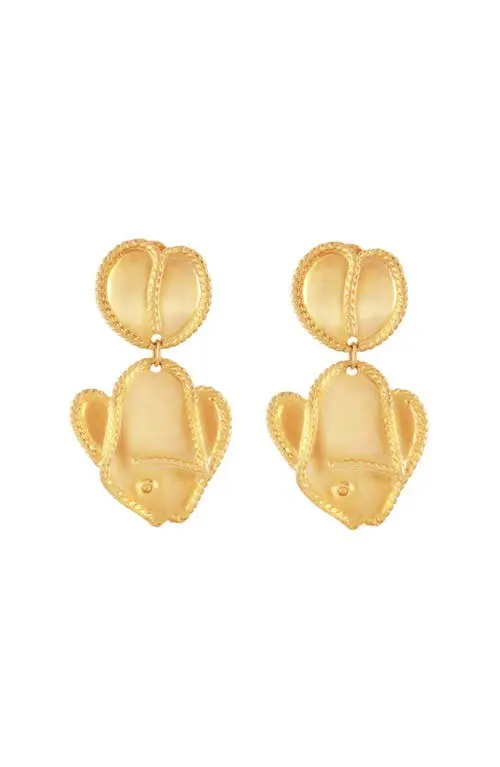 SUSAN CAPLAN 1980s Stylised Clip-on Earrings - Fish