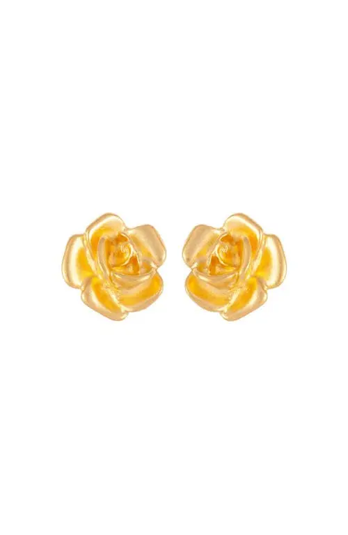 SUSAN CAPLAN 1990s Vintage Stud Earrings - Rose