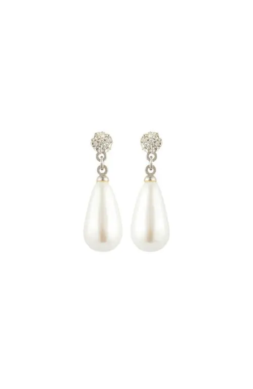 SUSAN CAPLAN 1990s Vintage Faux Pearl Earrings - Drop