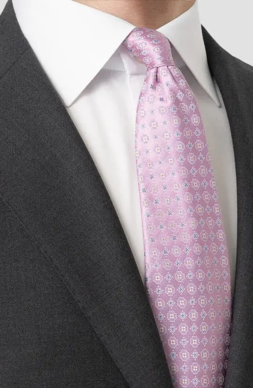 Eton Floral Jacquard Silk Standard Neck Tie