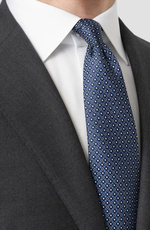 Eton Neat Geometric Pattern Silk Tie