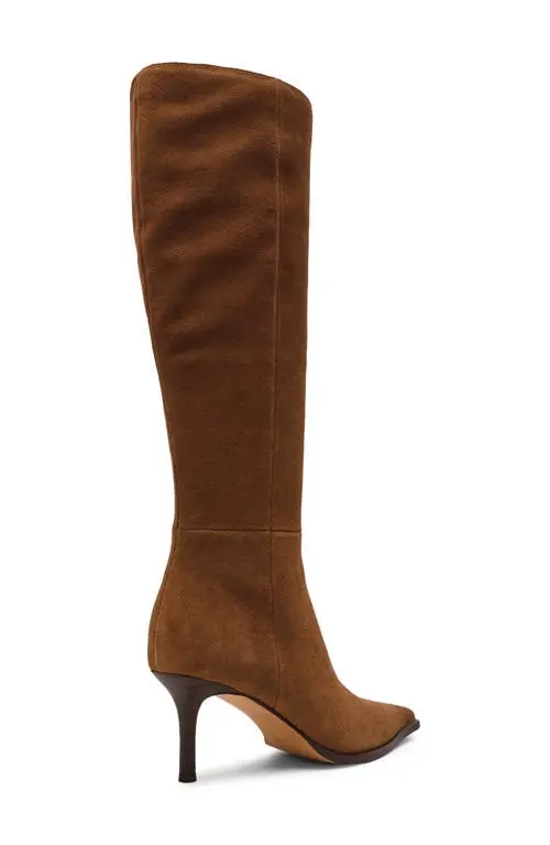 Steve Madden Lingo Pointed Toe Knee High Boots - Chestnut Suede