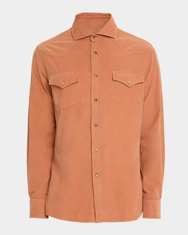 Brunello Cucinelli Western Leisure-fit Shirt - C7064 Oran