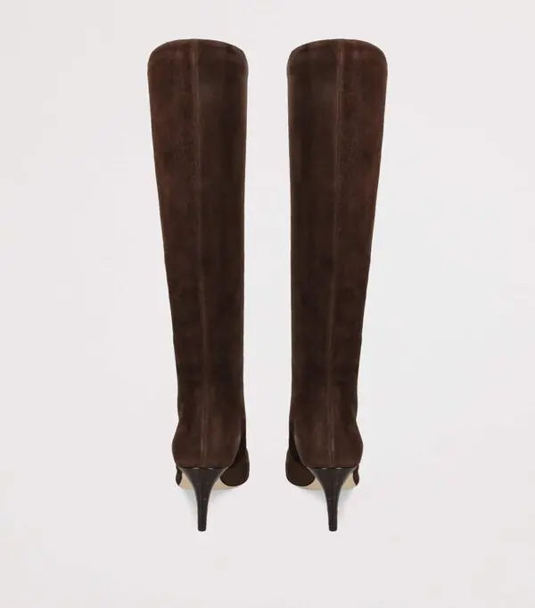 Paris Texas Suede Stiletto Heeled Boots 60 - Brown