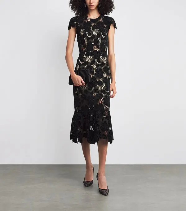 Alice + Olivia Clover Open Back Midi Dress, Size 4