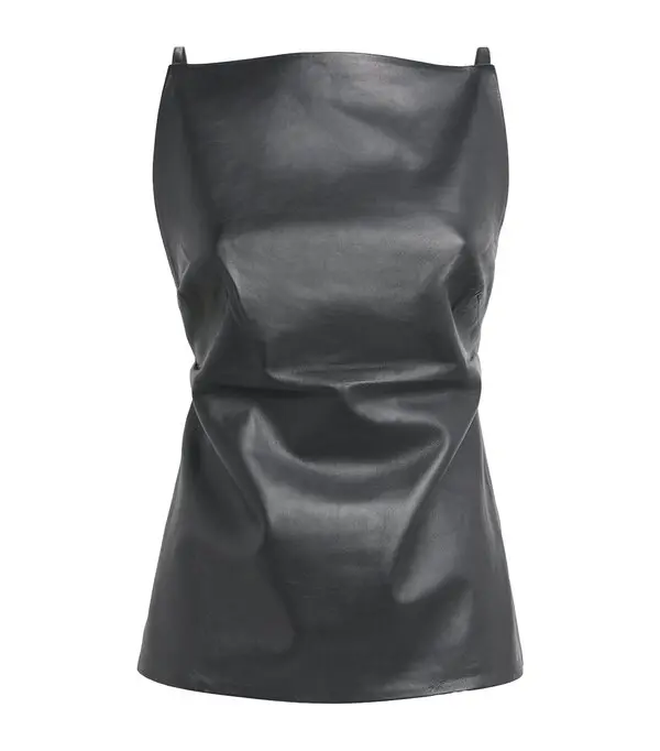 ST. AGNI Lambskin Square-neck Camisole