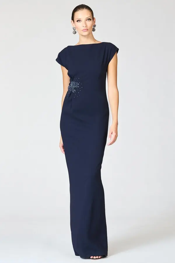 Sachin & Babi Kelly Embellished Column Gown