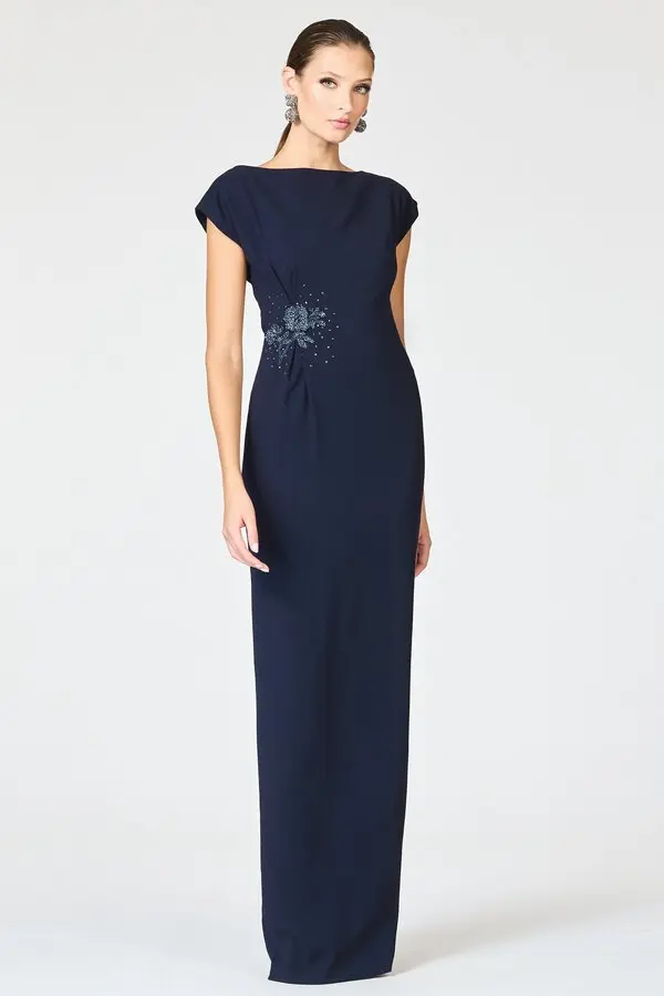 Sachin & Babi Kelly Embellished Column Gown
