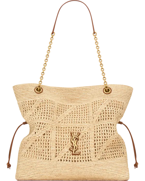 Saint Laurent Monogram Jamie Raffia Shopper