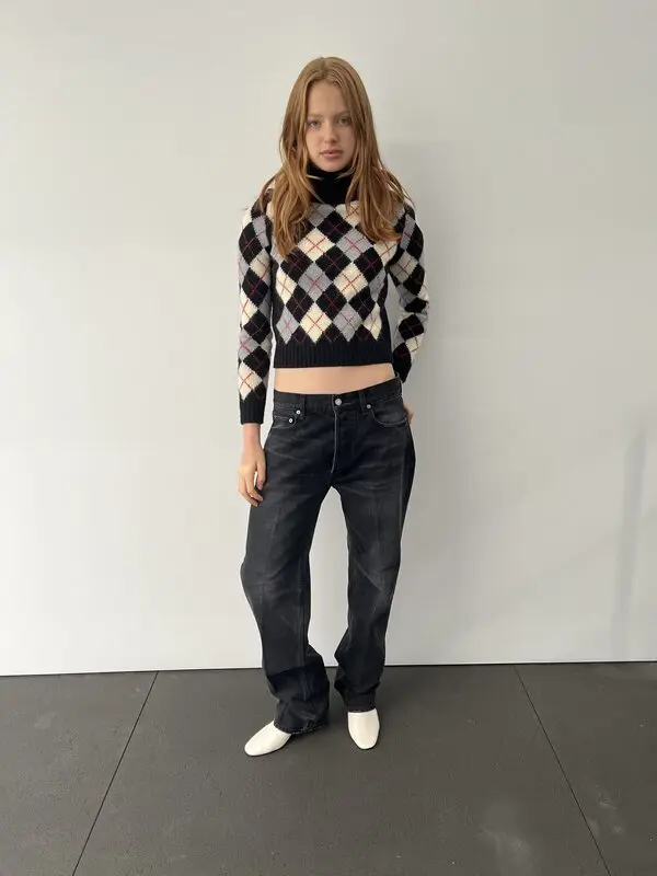 Celine Argyle Sweater Brown Turtleneck