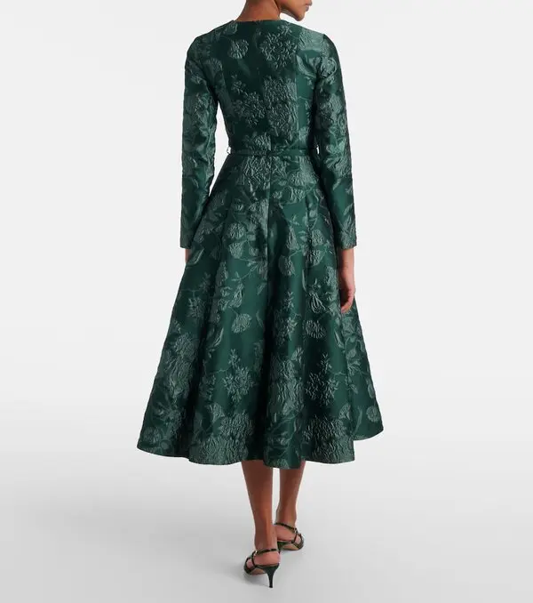EMILIA WICKSTEAD Capucine Floral Cloqué Midi Dress