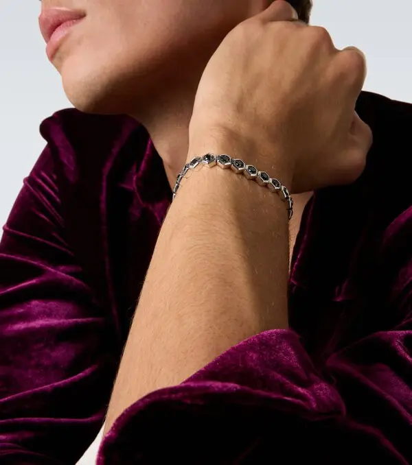 David Yurman Hex Bracelet With Black Diamonds
