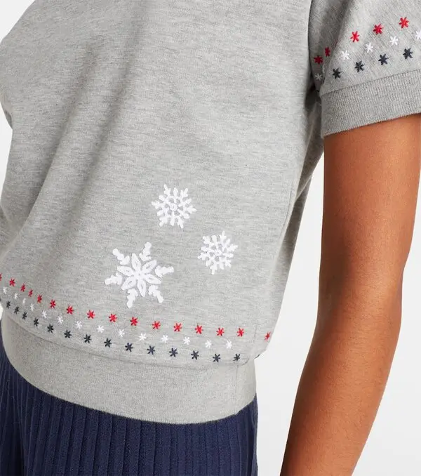 Thom Browne Embroidered Cotton Jersey T-shirt