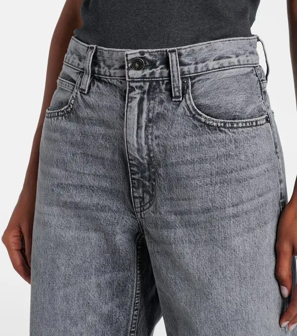 SLVRLAKE Cassie High-rise Wide-leg Jeans - Grey