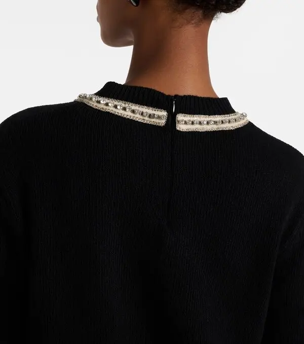 Valentino Garavani Virgin Wool Sequined Sweater - Black