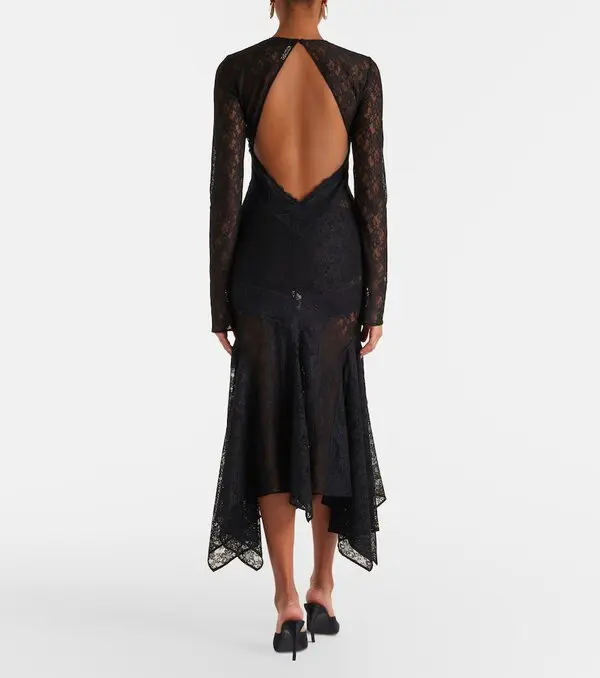 Attico Floral Lace Cocktail Dress