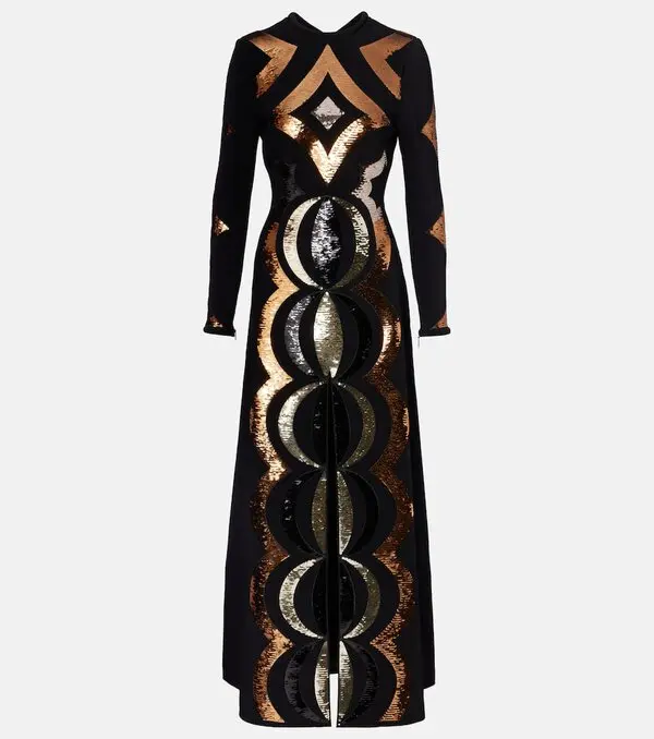 Emilio Pucci Sequined Open-back Gown