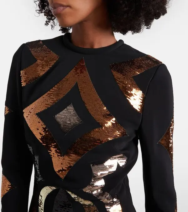 Emilio Pucci Sequined Open-back Gown