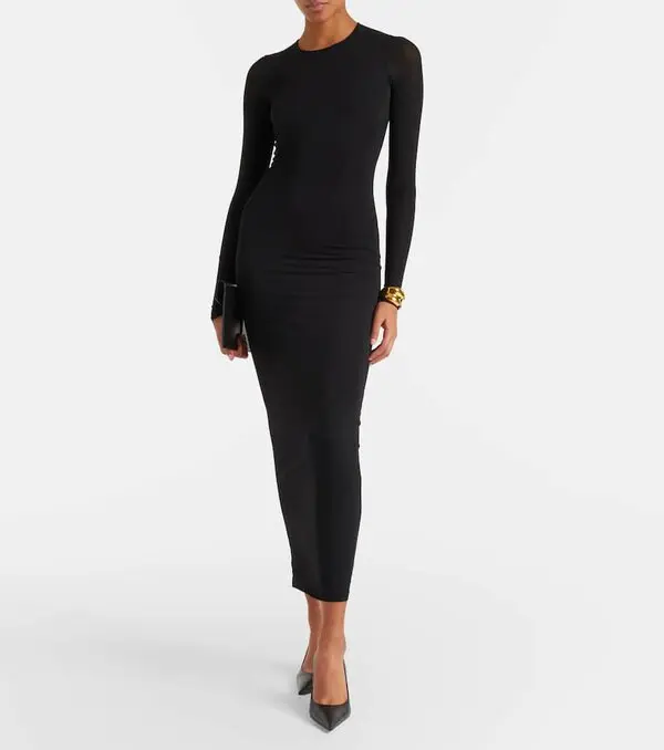 Wardrobe.NYC Semi-sheer Jersey Midi Dress