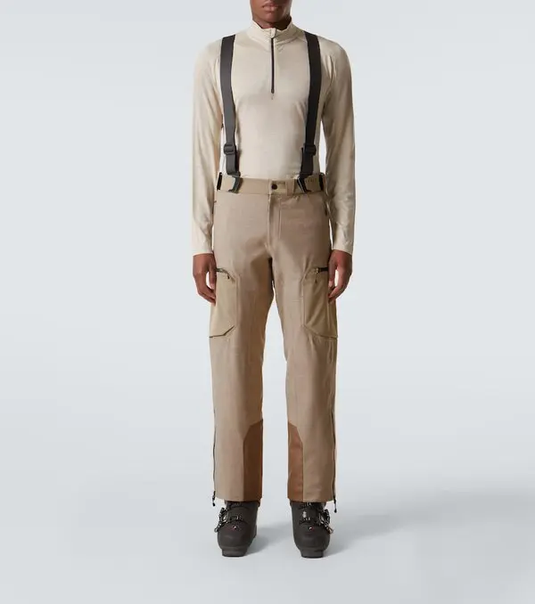 Sease Trace 2.0 Wool-blend Ski Salopettes - Beige