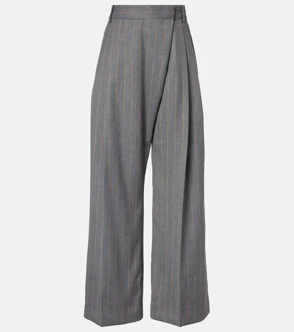 GANNI Pinstripe Wide-leg Trousers