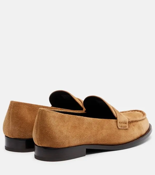 Tory Burch Suede Penny Loafers - Beige