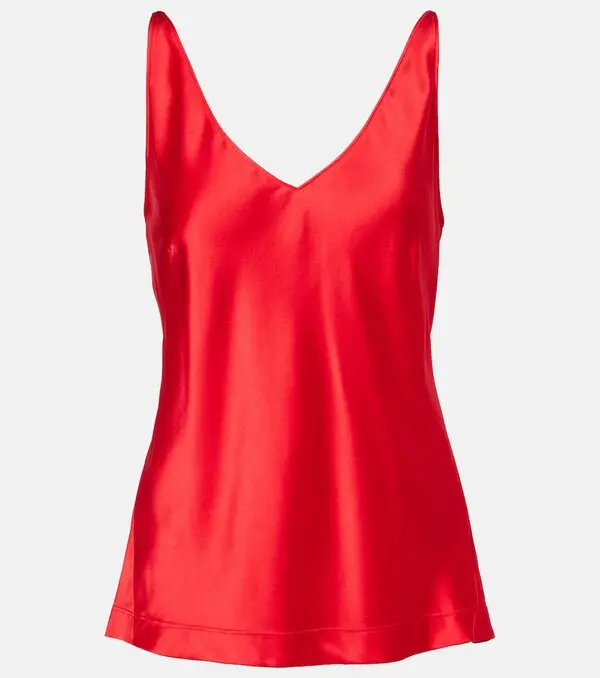 Dorothee Schumacher Silk-blend Satin Camisole - Red