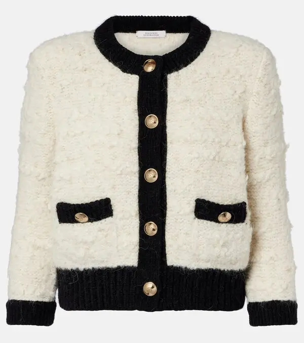 Dorothee Schumacher Sparkle Wool-blend Cardigan - White